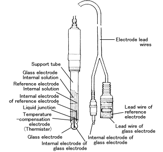 Detector (Reference electrode, Temperature-compensation electrode ...